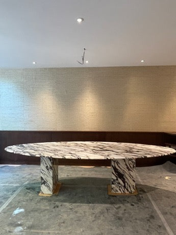 Oval Dining Table with Asymmetrical Legs – Atelier278